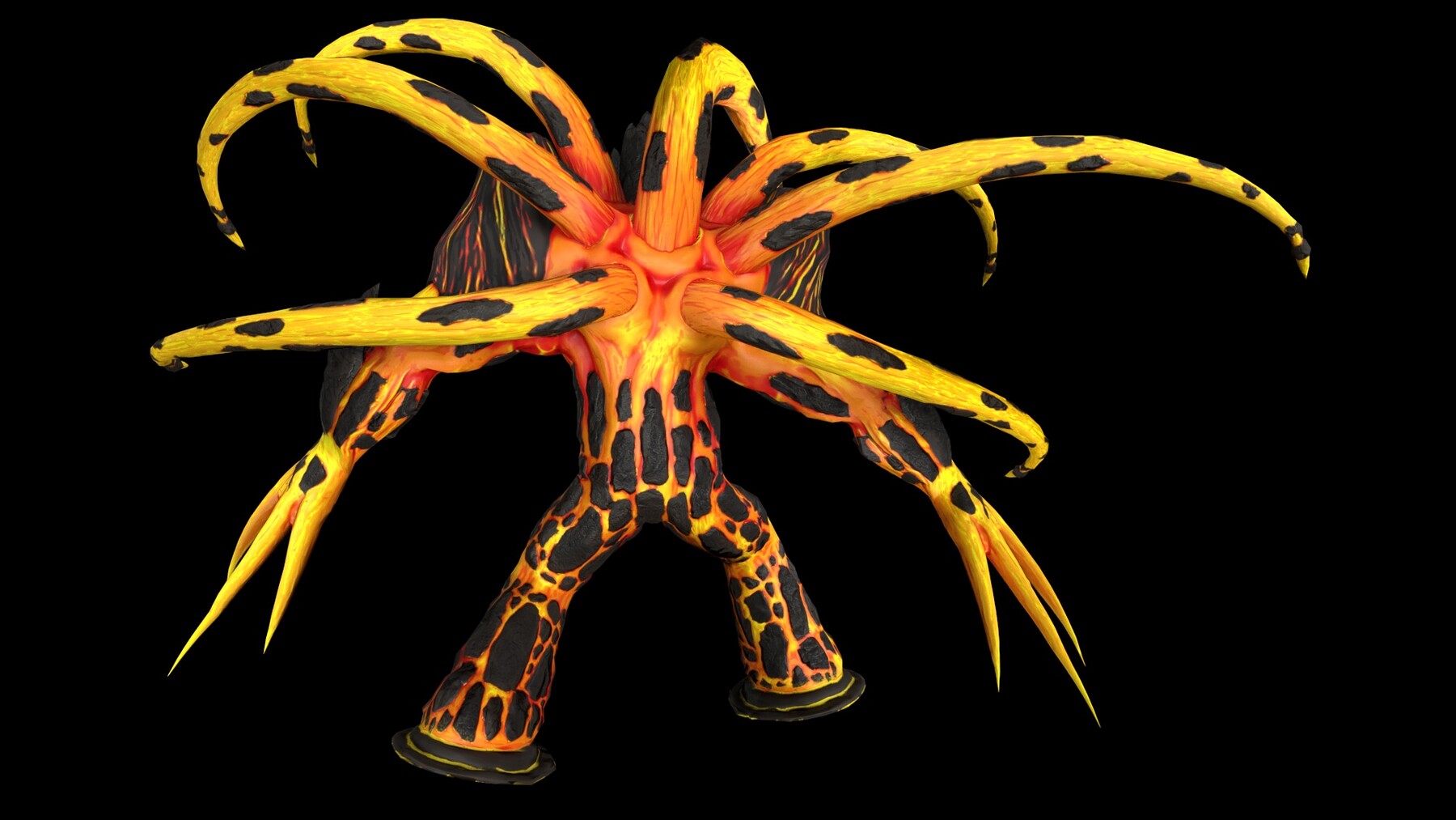 ArtStation - Low-poly model of the character Lava Creature | Game Assets