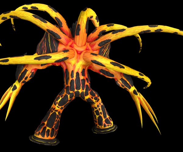 ArtStation - Low-poly model of the character Lava Creature | Game Assets