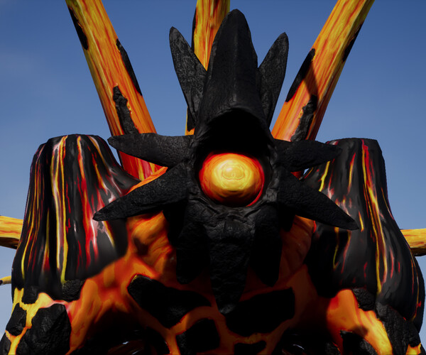 ArtStation - Low-poly model of the character Lava Creature | Game Assets