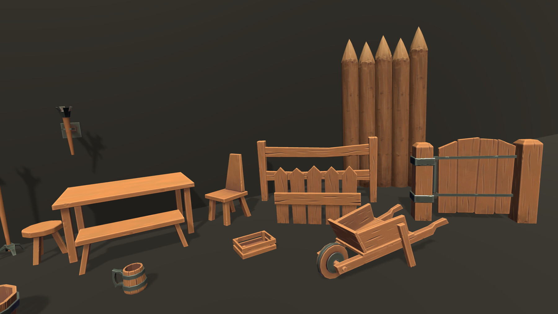 ArtStation - Stylized Wood Props | Game Assets