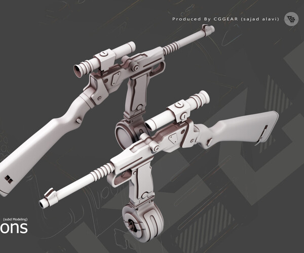 ArtStation - gun(weapon) 3d model | Game Assets
