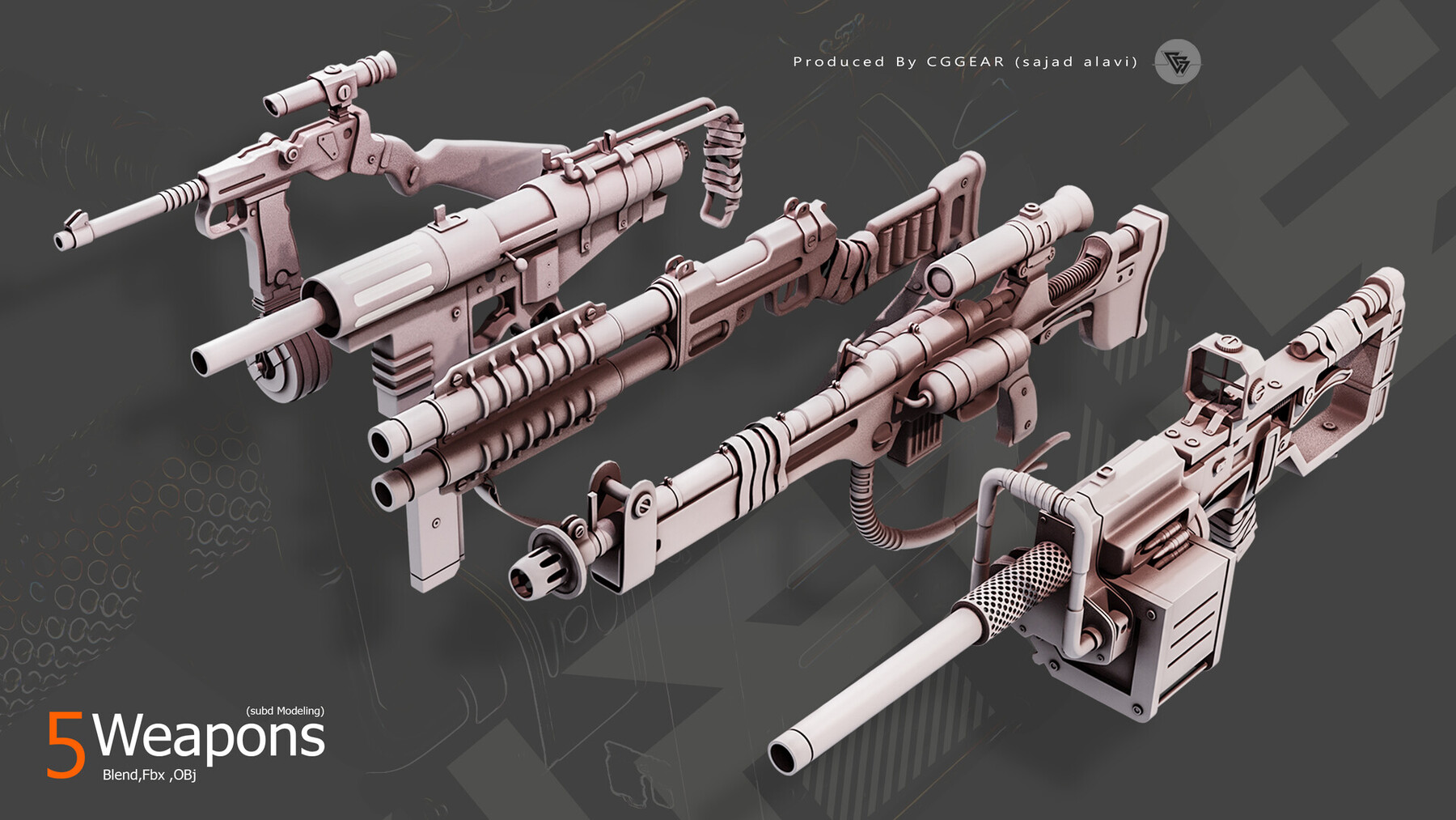 ArtStation - gun(weapon) 3d model | Game Assets