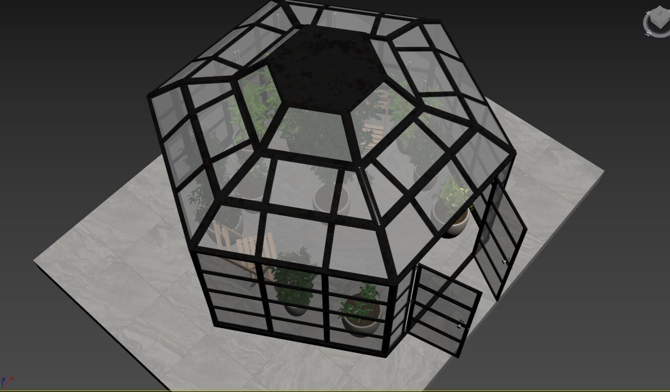 ArtStation - Greenhouse hexagon 3D model | Resources