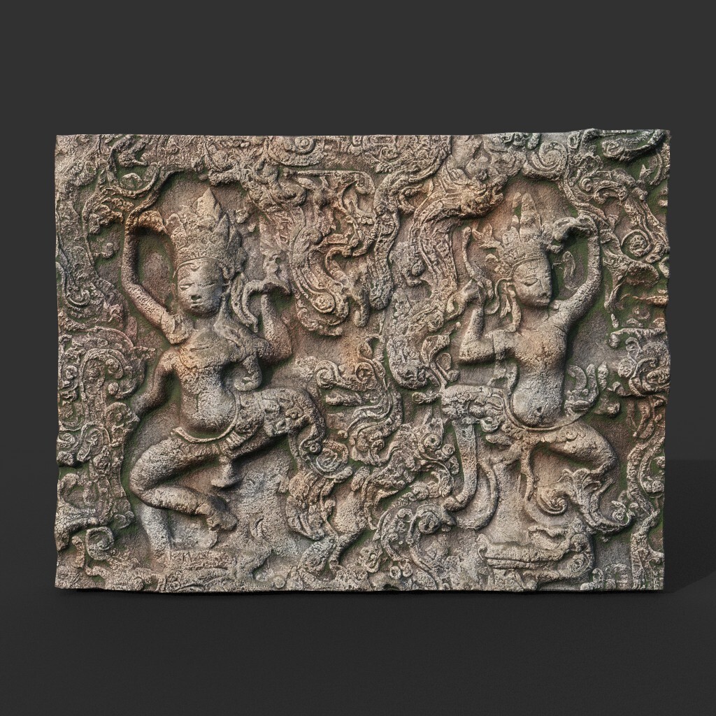 ArtStation - Low poly Ancient Khmer Temple Wall modular Ultra HD 16K ...