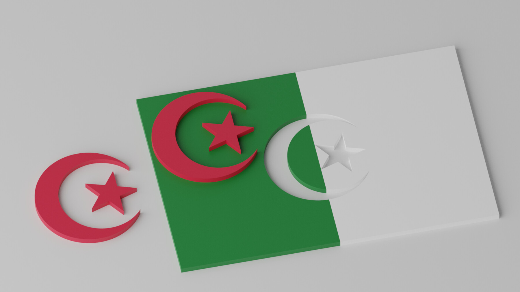 ArtStation - Islamic Muslim Countries Flags Collection 3D model | Resources