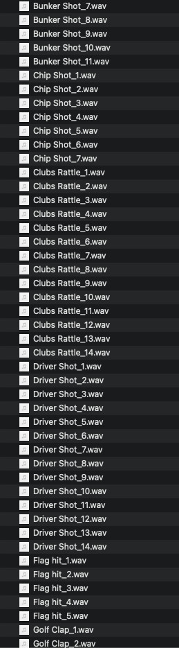 ArtStation - Golf Sound Effects | Game Assets