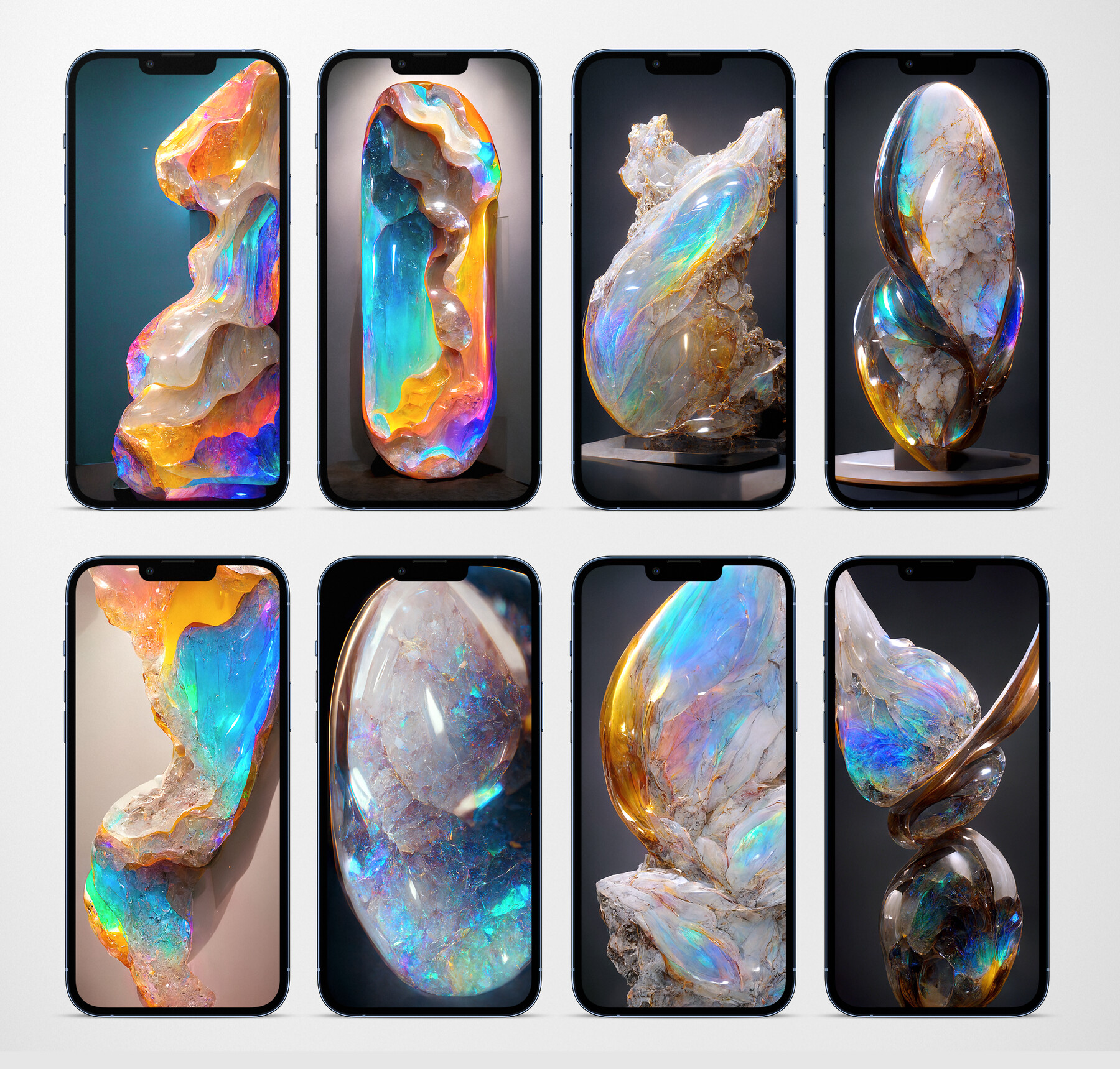 ArtStation - 3D Generated iPhone Wallpaper Background // BUNDLE_o16 [CONTRALUZ OPAL] | Artworks