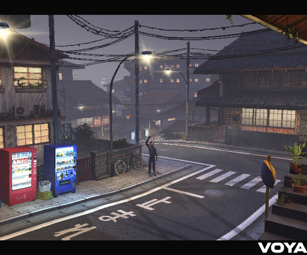ArtStation - Retro Style: Japanese Street | Game Assets