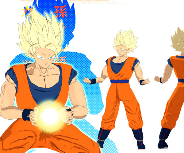 ArtStation - 3D Son Goku Rigged | Resources