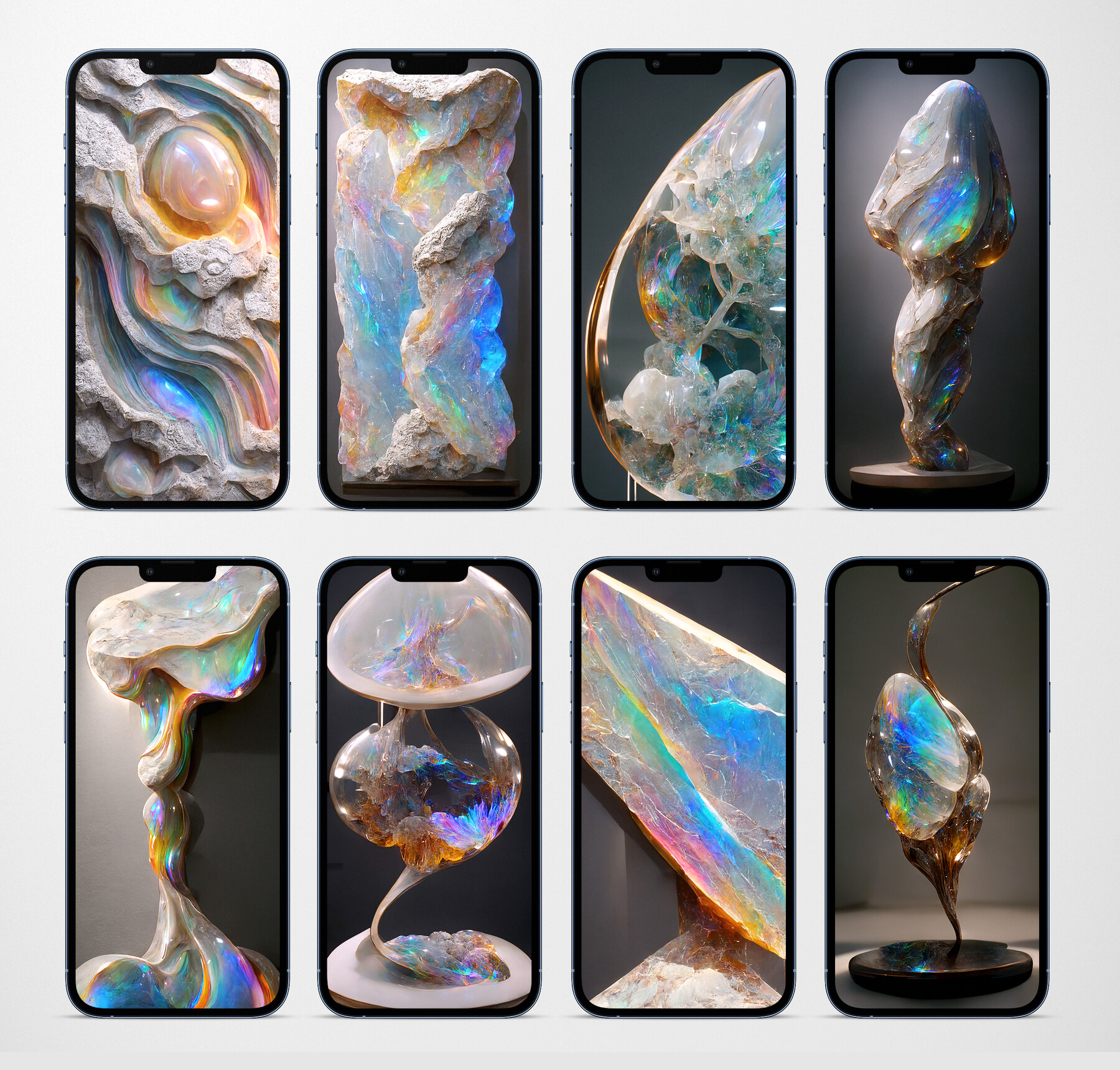 ArtStation - 3D Generated iPhone Wallpaper Background // BUNDLE_o17 [CONTRALUZ OPAL] | Artworks