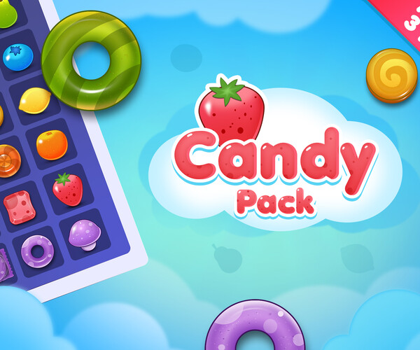 ArtStation - Match 3 Icons - Candy Pack | Game Assets