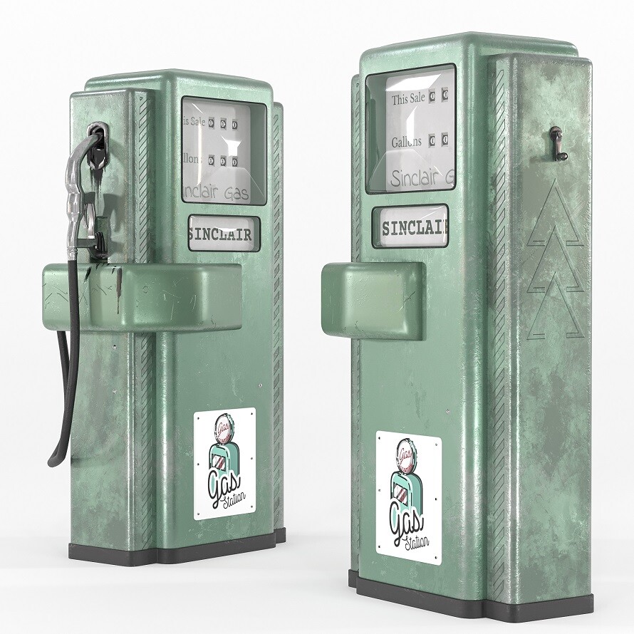 ArtStation - 3 Gas Pump Models | Game Assets