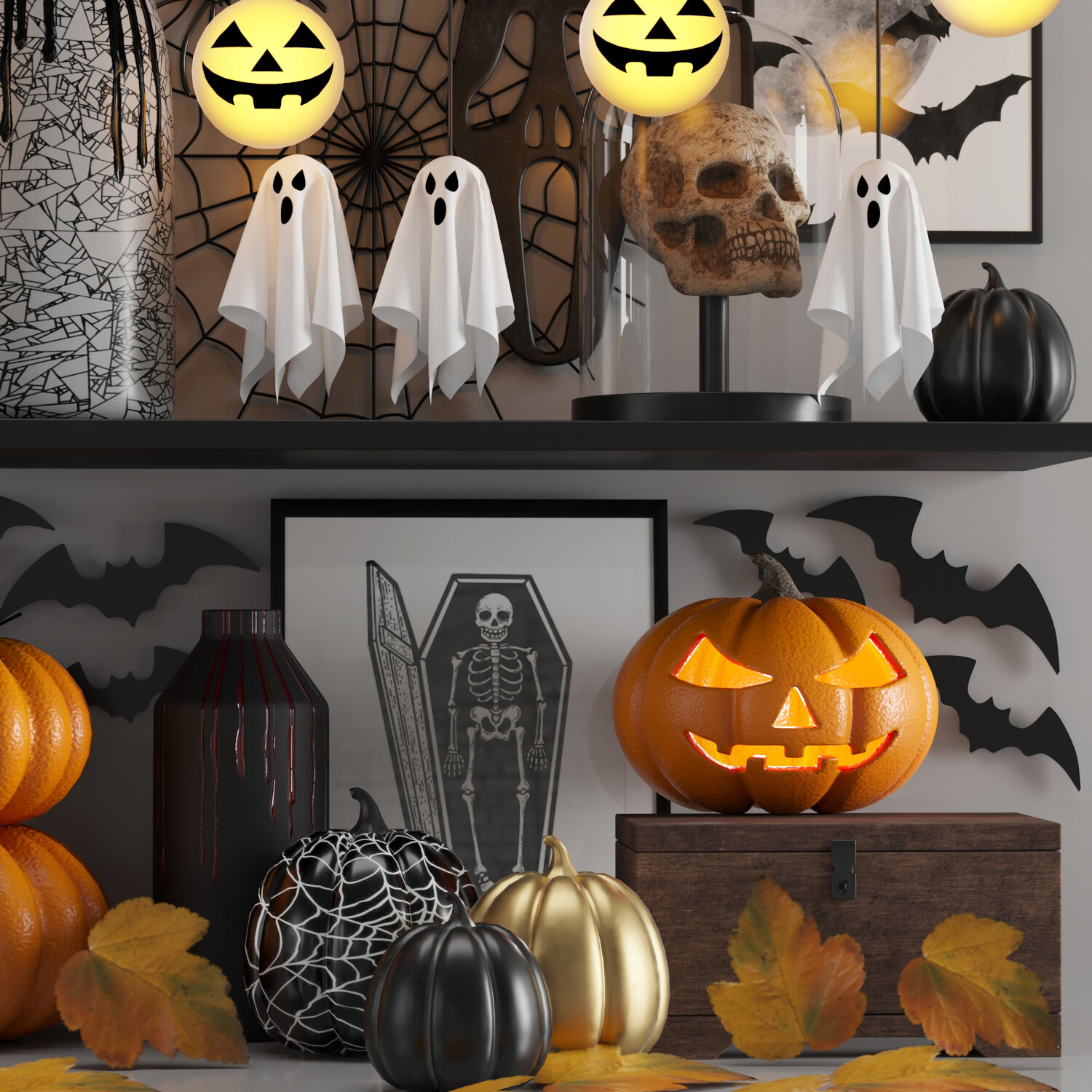 ArtStation - halloween decorative set | Resources