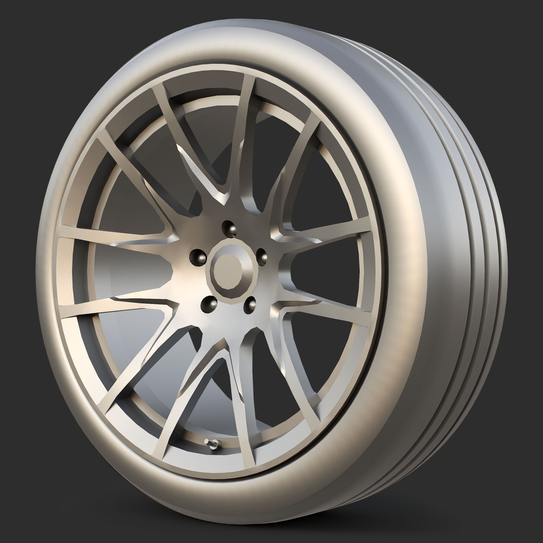 ArtStation - Rim 5Zigen ZR and Tire Dunlop Sport Maxx Low Poly | Game Assets
