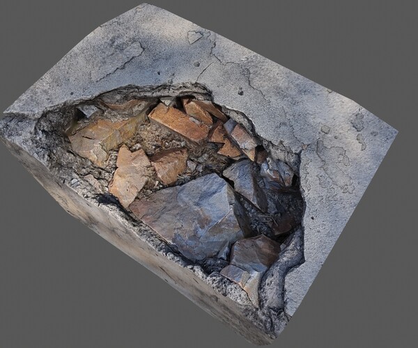 ArtStation - Stone Wall Low Poly 2 | Game Assets