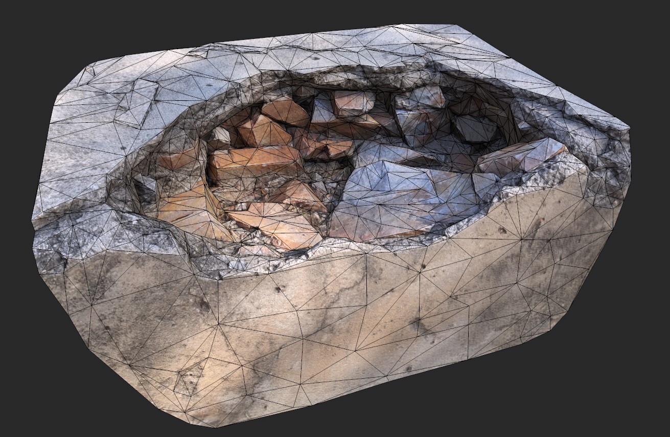 ArtStation - Stone Wall Low Poly 2 | Game Assets