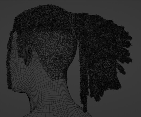 ArtStation - Dreads Ponytail with Fade Hair | Game Assets