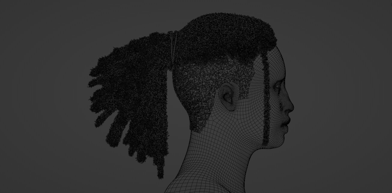 ArtStation - Dreads Ponytail with Fade Hair | Game Assets