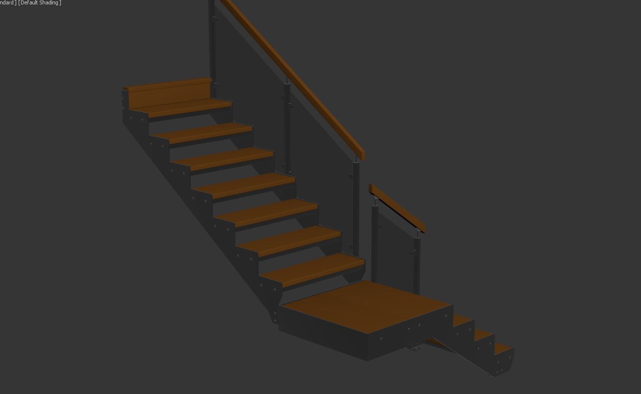 ArtStation - Stair metal 3D model | Resources