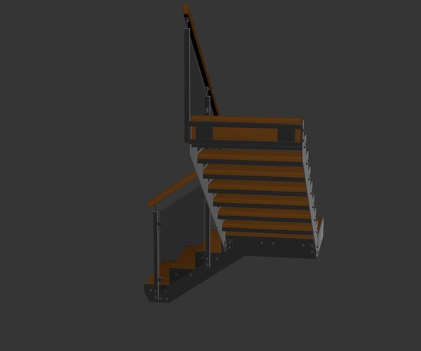 ArtStation - Stair metal 3D model | Resources