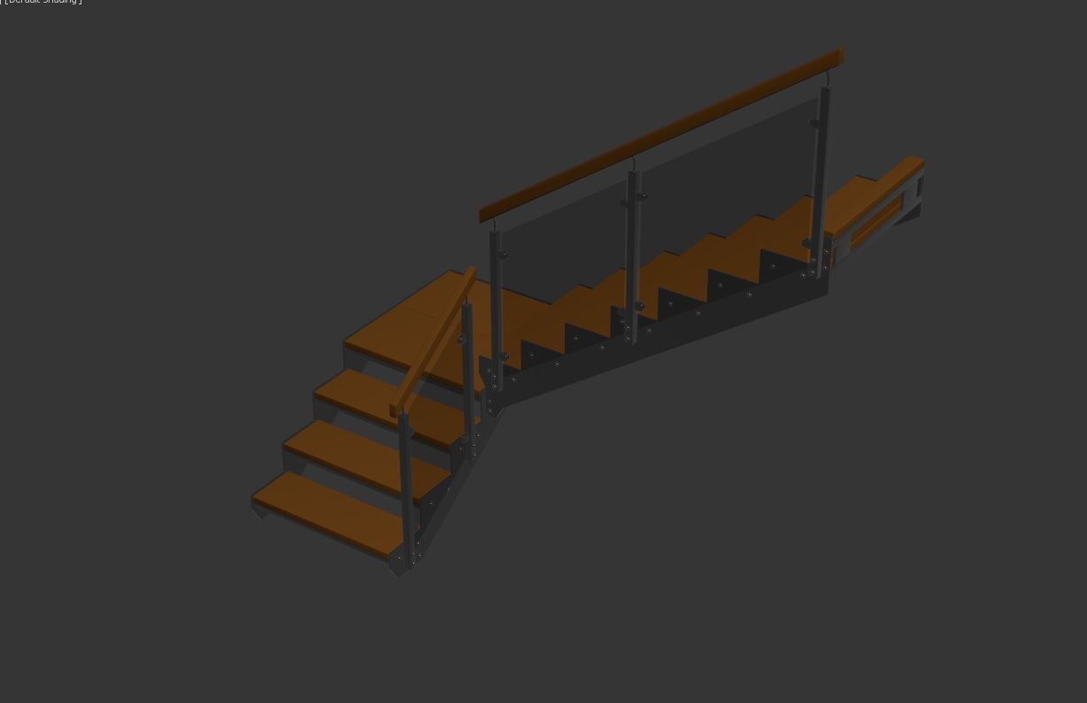ArtStation - Stair metal 3D model | Resources