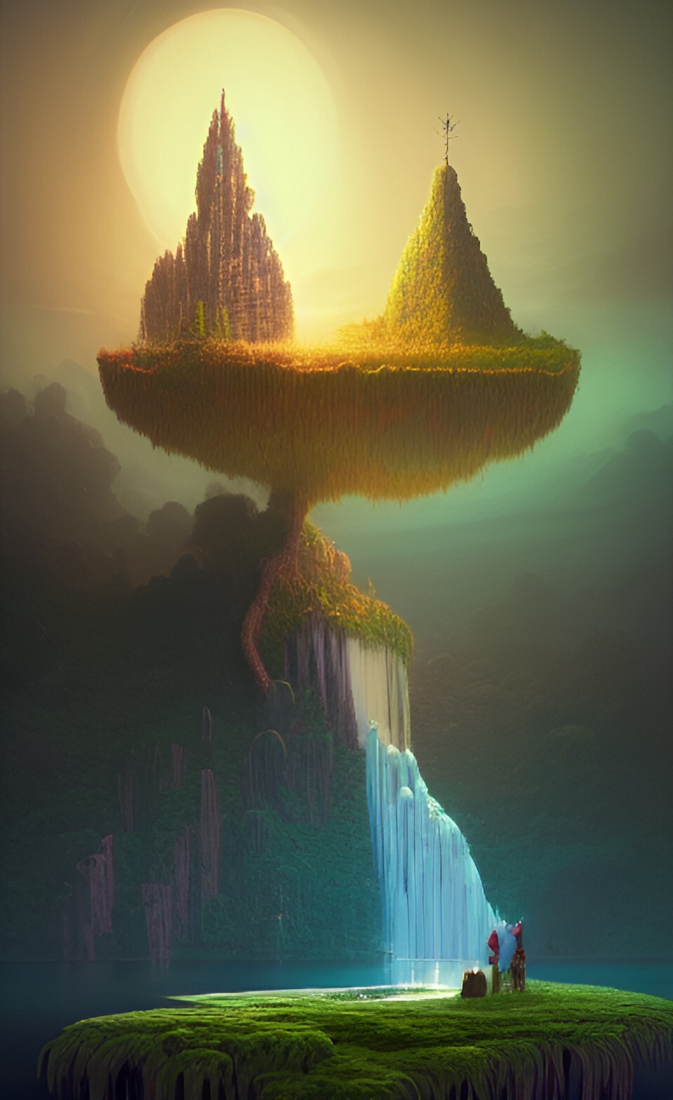 ArtStation - floating island waterfall 3600-jpg pack wombo art | Artworks