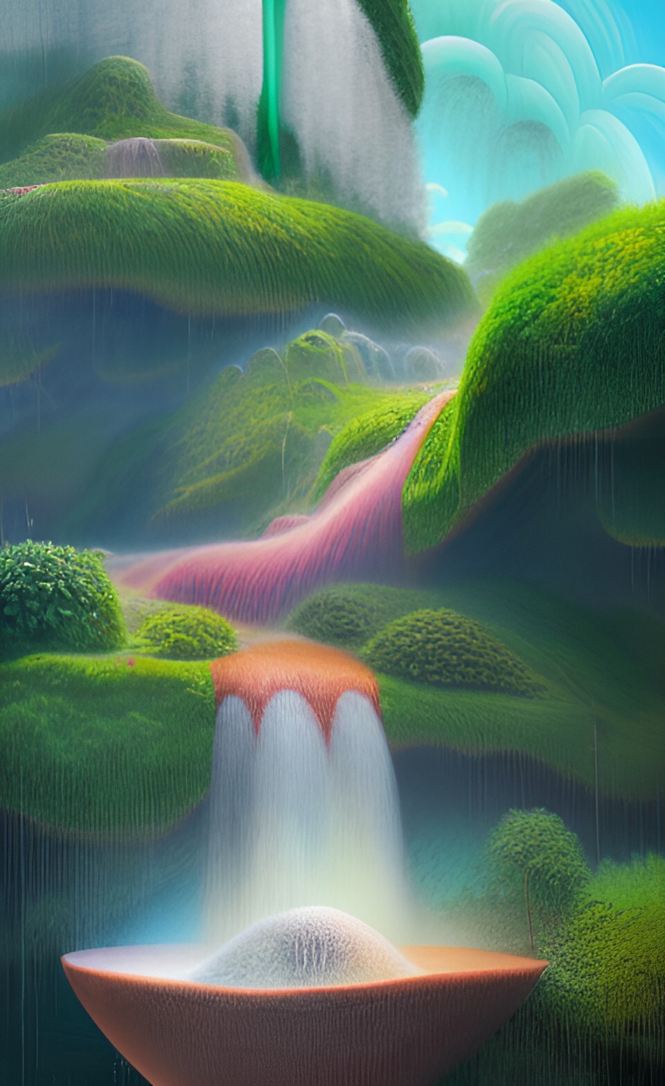 ArtStation - floating island waterfall 3600-jpg pack wombo art | Artworks