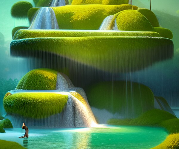 ArtStation - floating island waterfall 3600-jpg pack wombo art | Artworks