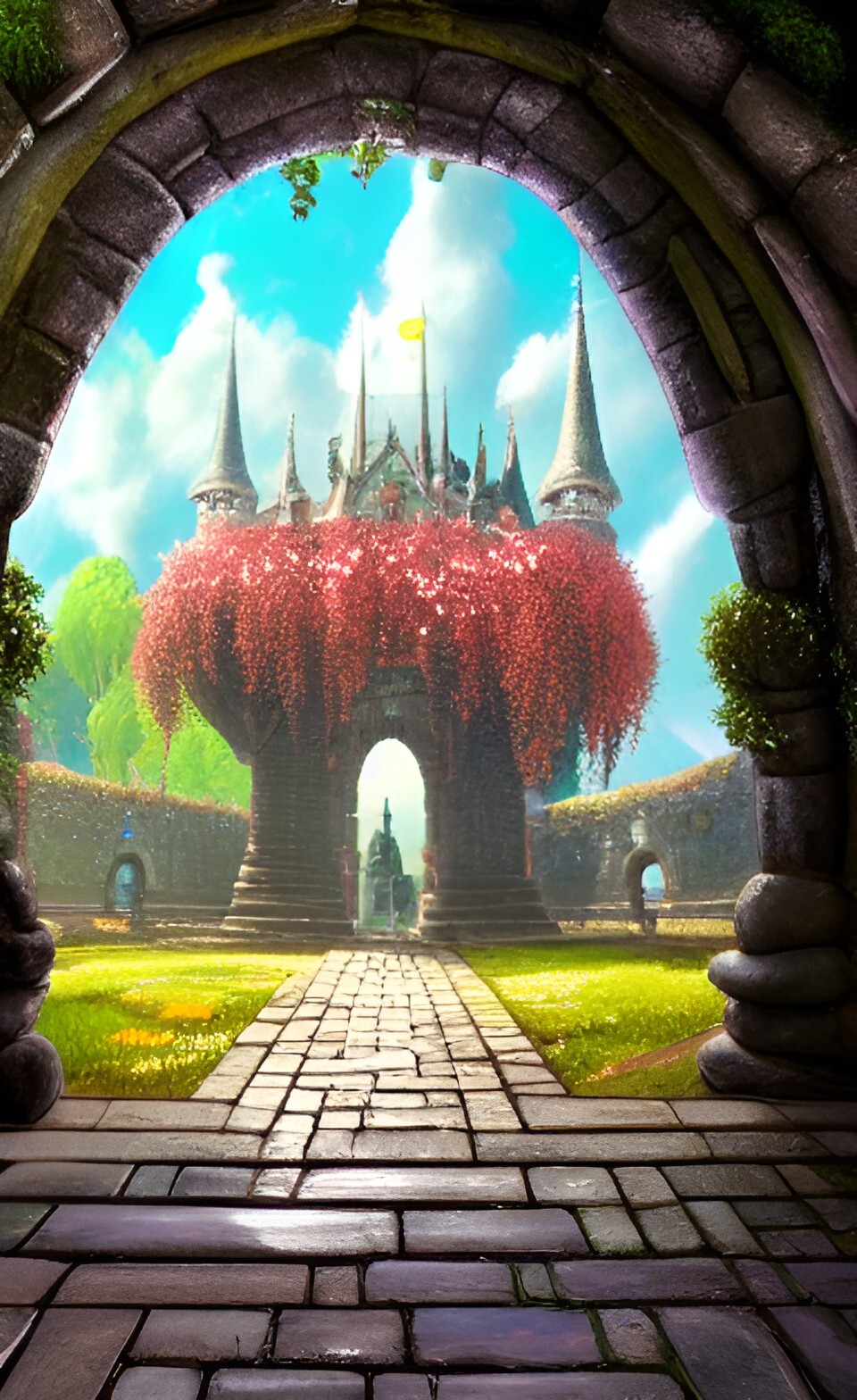 ArtStation - 832 Beautiful Large fantasy castle courtyard 900-jpg pack ...