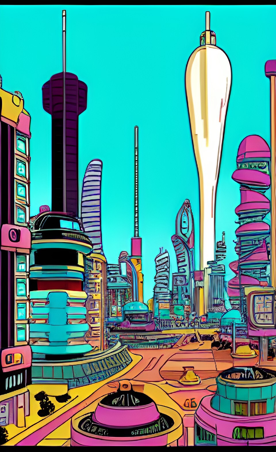 ArtStation - 834 Futurama city-2700-jpg pack wombo art | Artworks