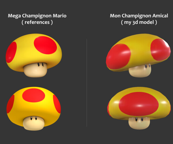 ArtStation - Mega Mushroom from Mario ( Méga Champignon de Mario ...