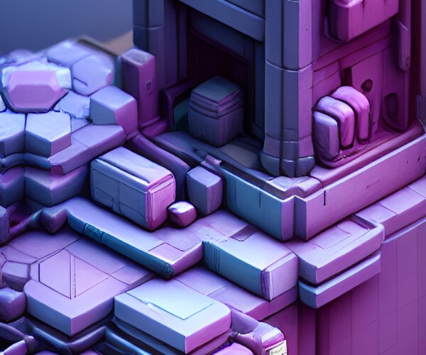 ArtStation - greeble isometric base-1600-jpg pack wombo art | Game Assets