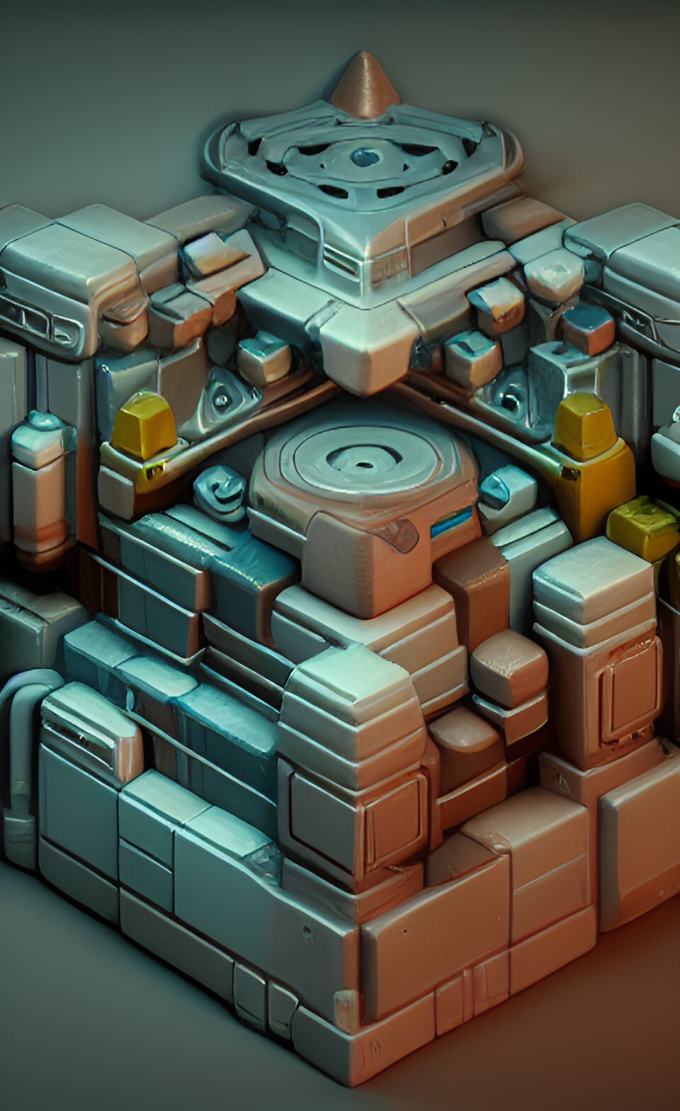 ArtStation - greeble isometric base-1600-jpg pack wombo art | Game Assets