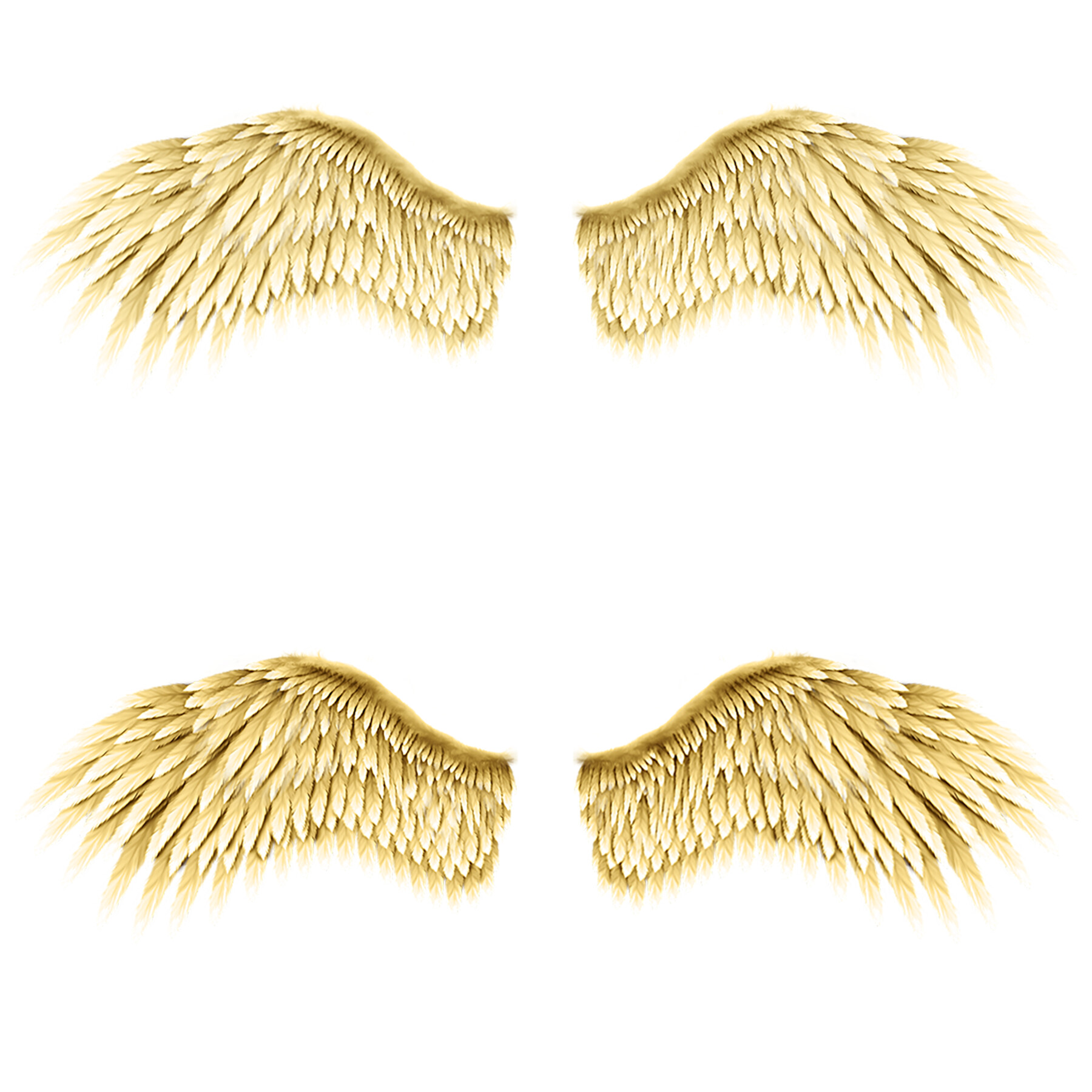 ArtStation - Low Poly Animated Golden Wings | Game Assets