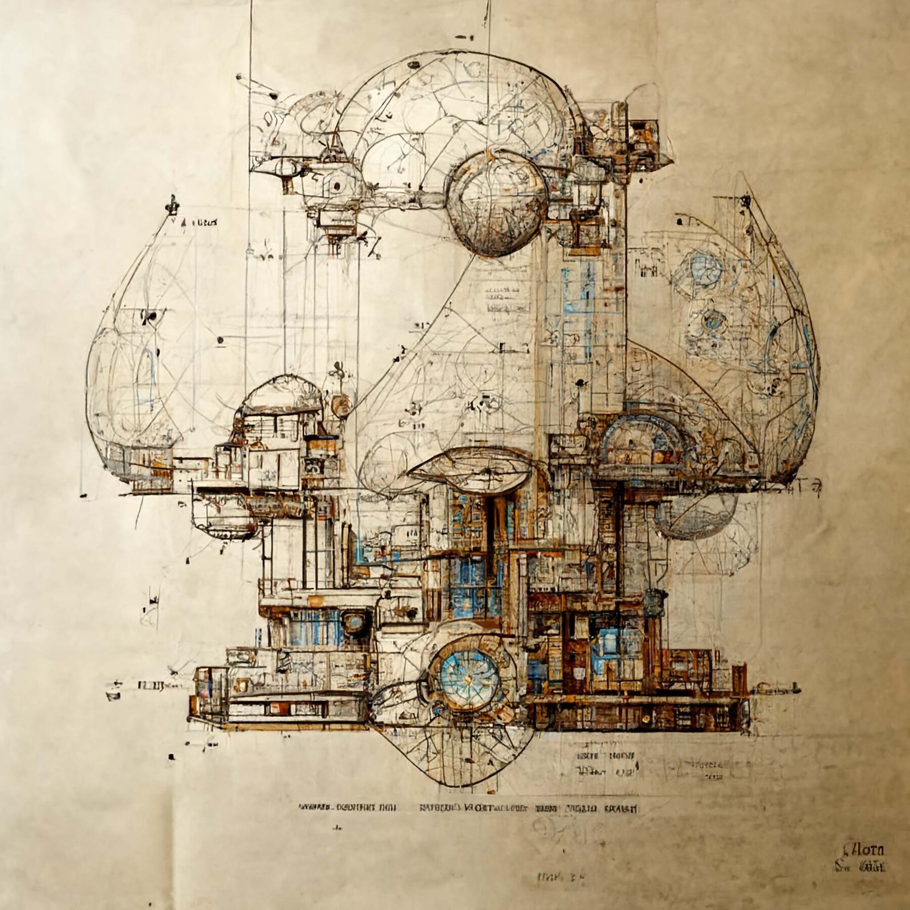 ArtStation - Space Station Blueprint Drawings Concept Art | Artworks