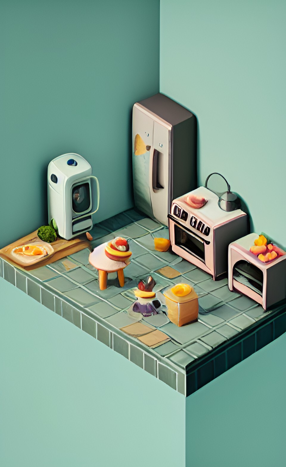 ArtStation - cute kitchen pixar render-2700-jpg pack wombo art | Artworks