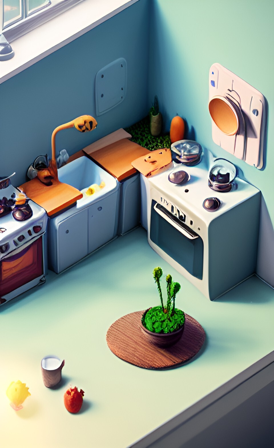 ArtStation - cute kitchen pixar render-2700-jpg pack wombo art | Artworks