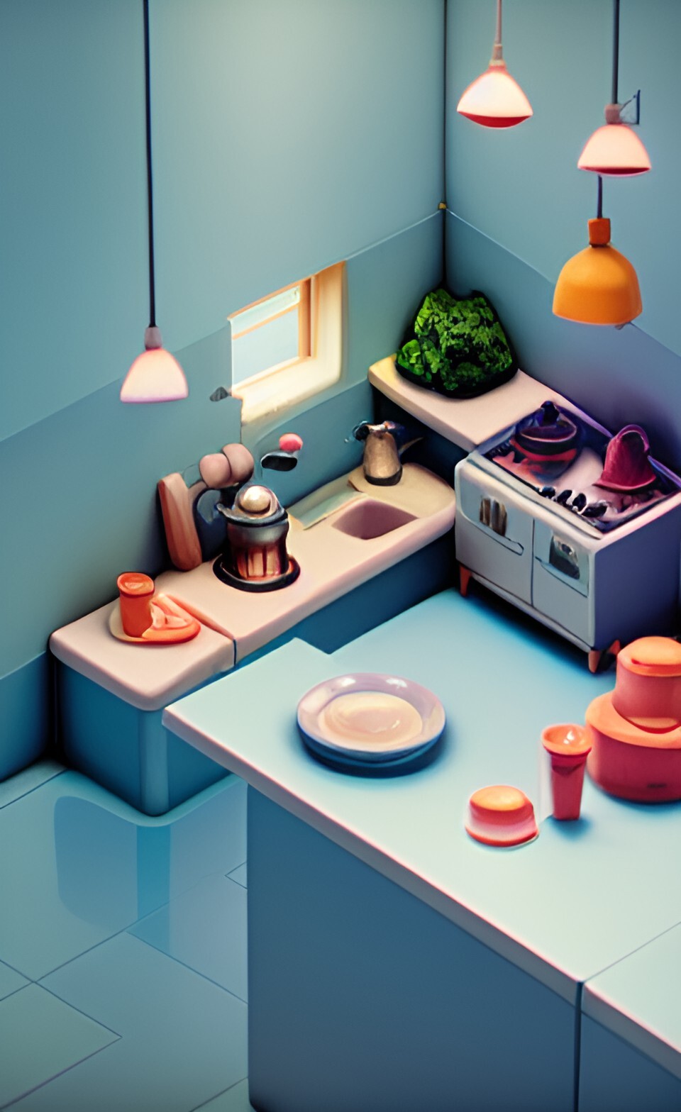 ArtStation - cute kitchen pixar render-2700-jpg pack wombo art | Artworks