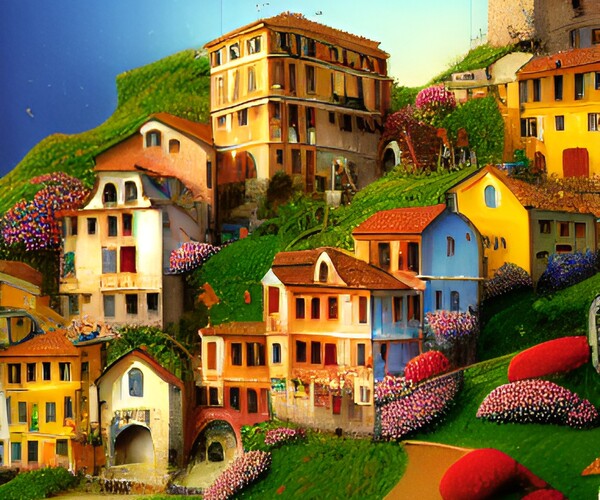 ArtStation - Italian Fantasy village along a coastline 800-jpg pack ...