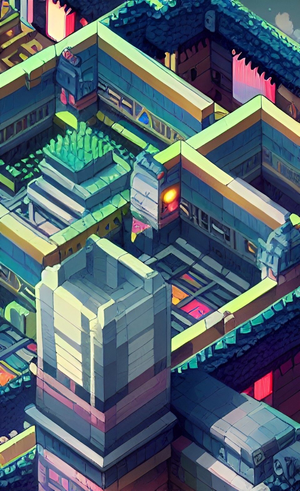 ArtStation - neo-tokyo isometric 3800 jpg pack wombo art | Artworks