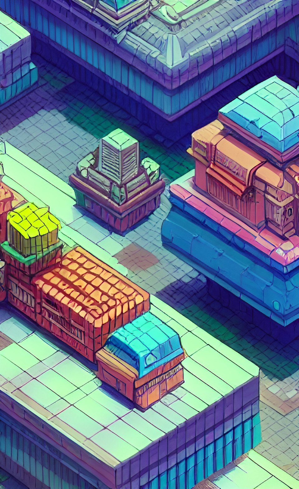 ArtStation - neo-tokyo isometric 3800 jpg pack wombo art | Artworks