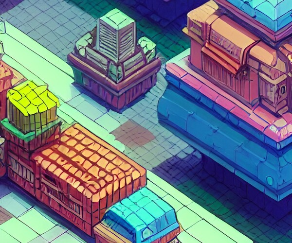 ArtStation - neo-tokyo isometric 3800 jpg pack wombo art | Artworks