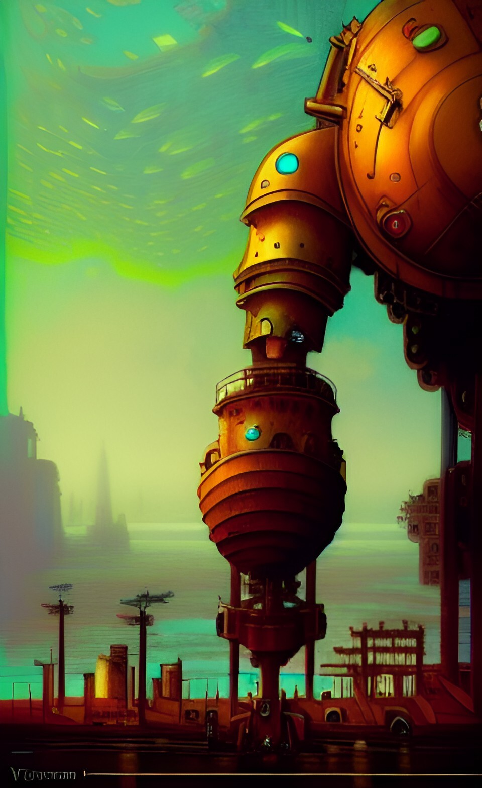 ArtStation - 951 colossal mechanical steam golem-1600-jpg pack wombo ...