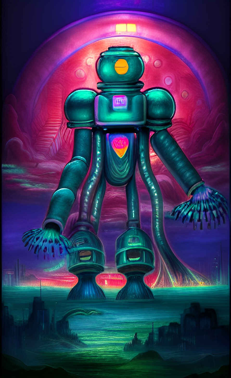 ArtStation - 951 colossal mechanical steam golem-1600-jpg pack wombo ...