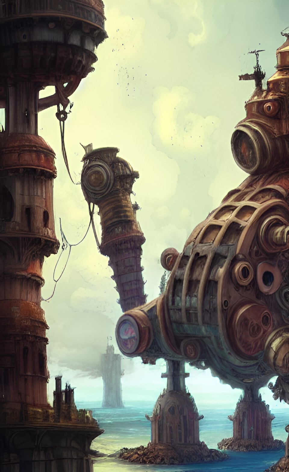 ArtStation - 951 colossal mechanical steam golem-1600-jpg pack wombo ...