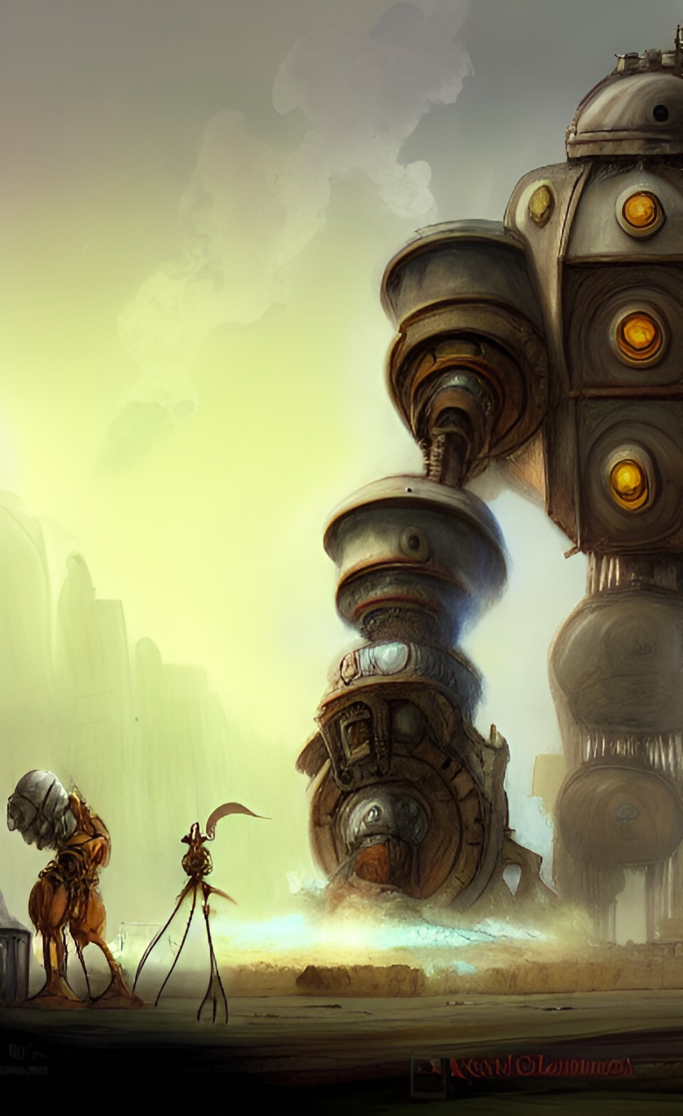 ArtStation - 951 colossal mechanical steam golem-1600-jpg pack wombo ...