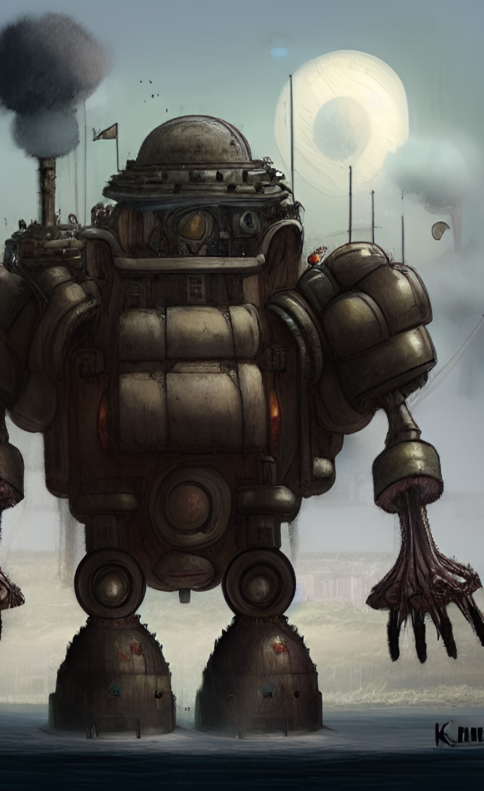 ArtStation - 951 colossal mechanical steam golem-1600-jpg pack wombo ...
