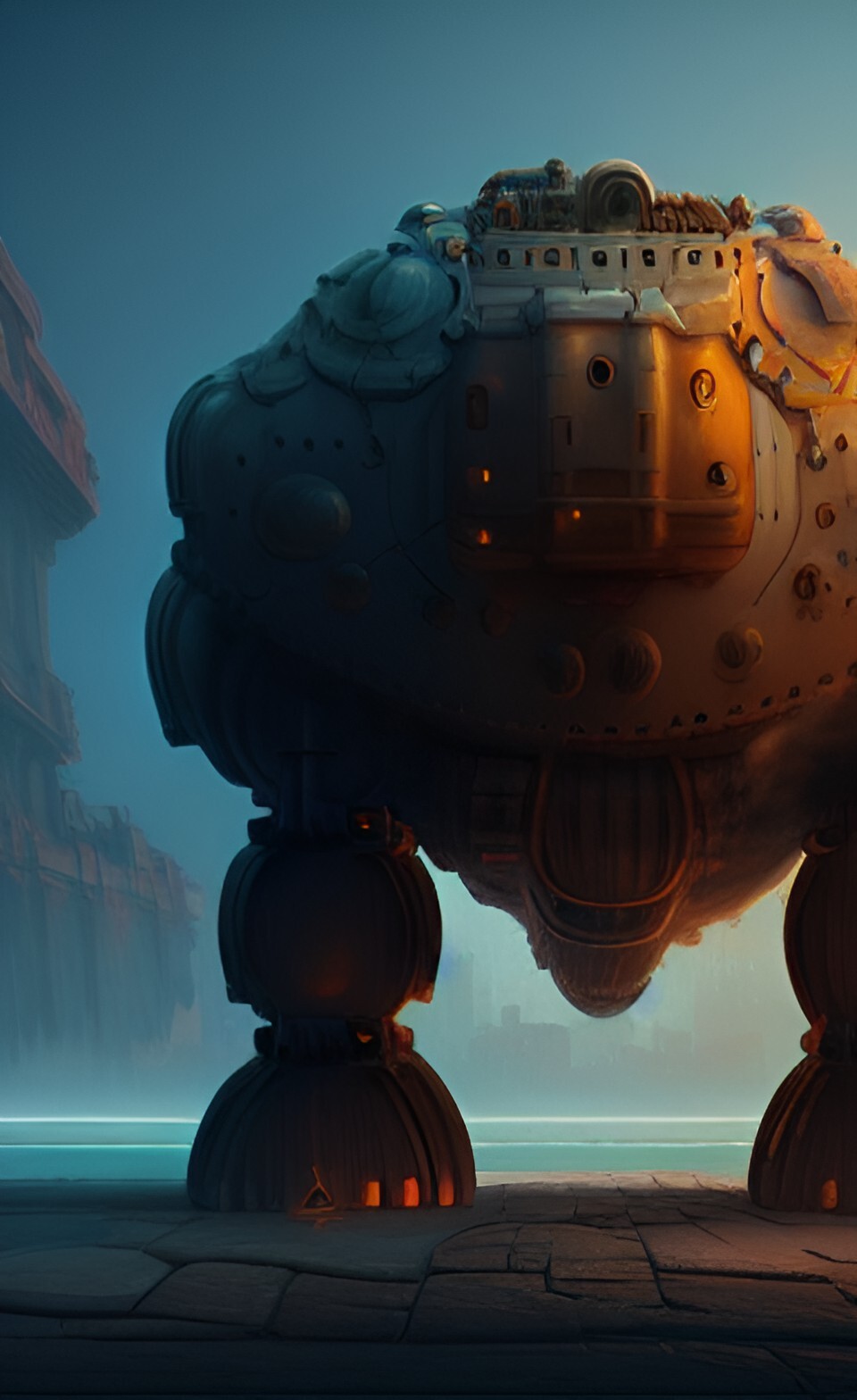 ArtStation - 951 colossal mechanical steam golem-1600-jpg pack wombo ...