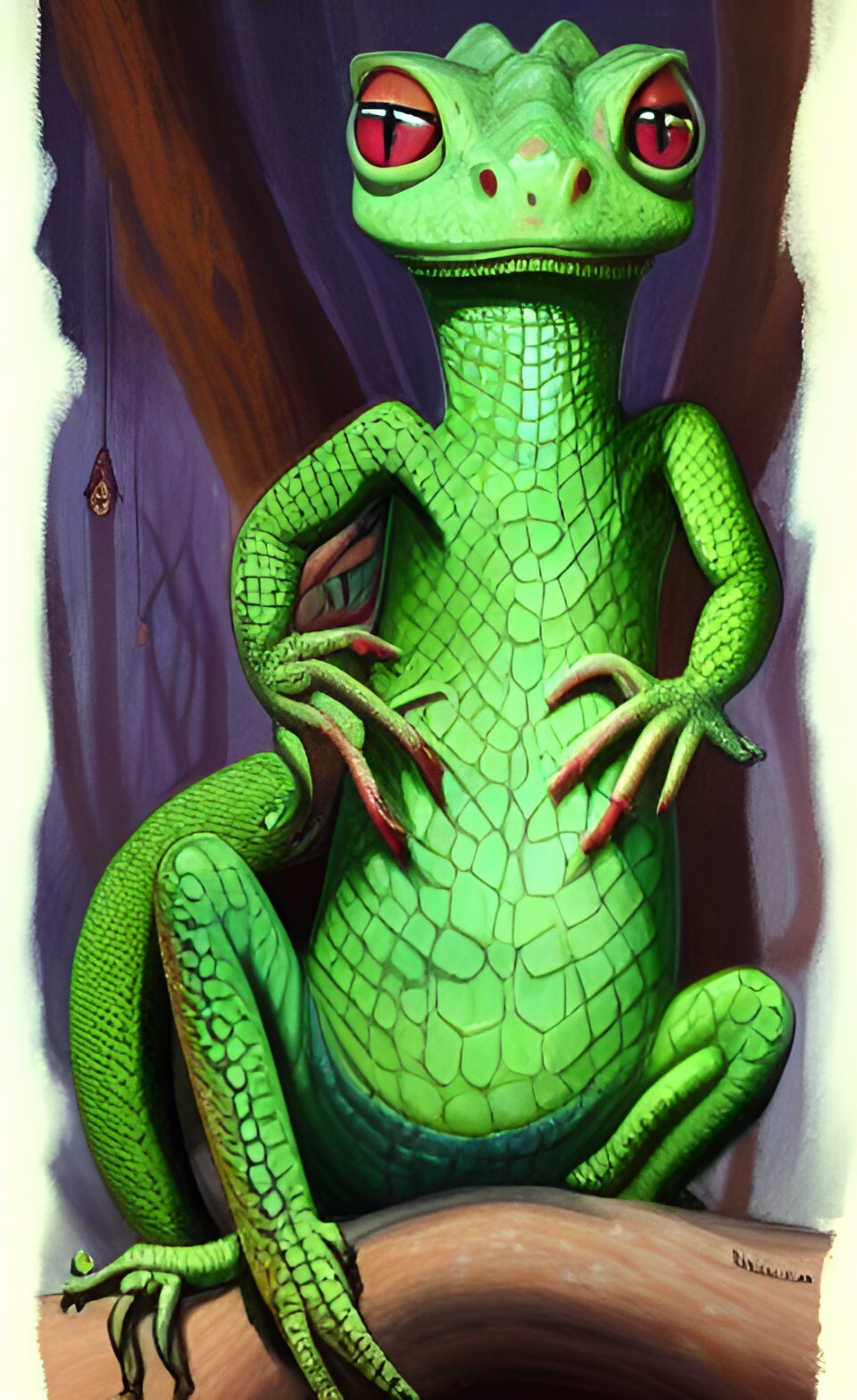 ArtStation - Kriss is a lizard -2100-jpg pack wombo art | Artworks