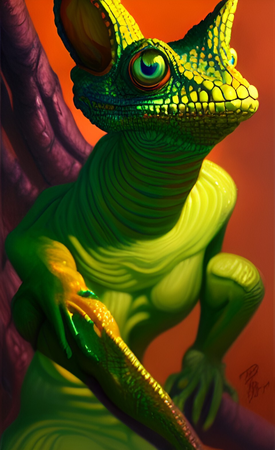 ArtStation - Kriss is a lizard -2100-jpg pack wombo art | Artworks